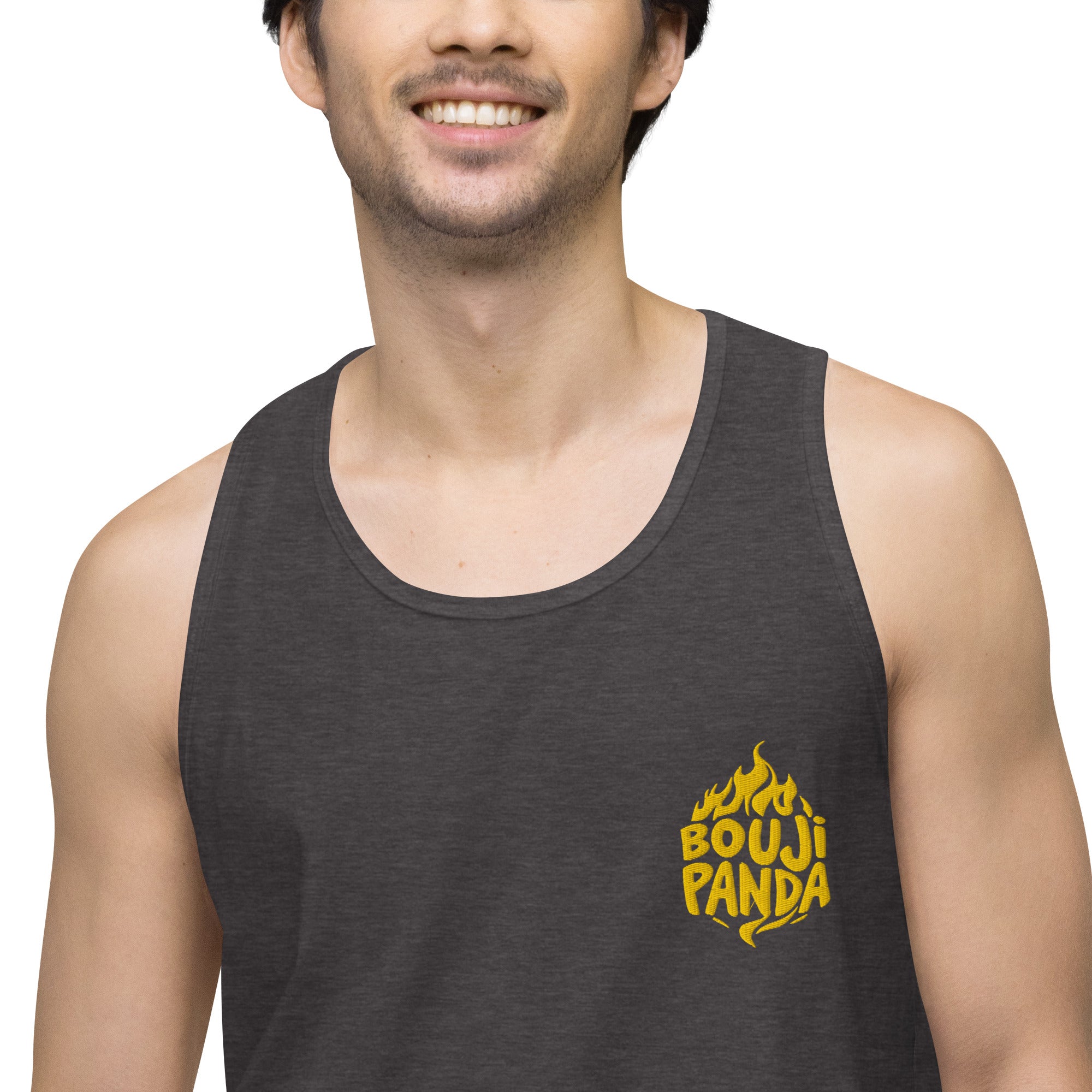 Men’s Cut Bouji Panda Fire Tank Top