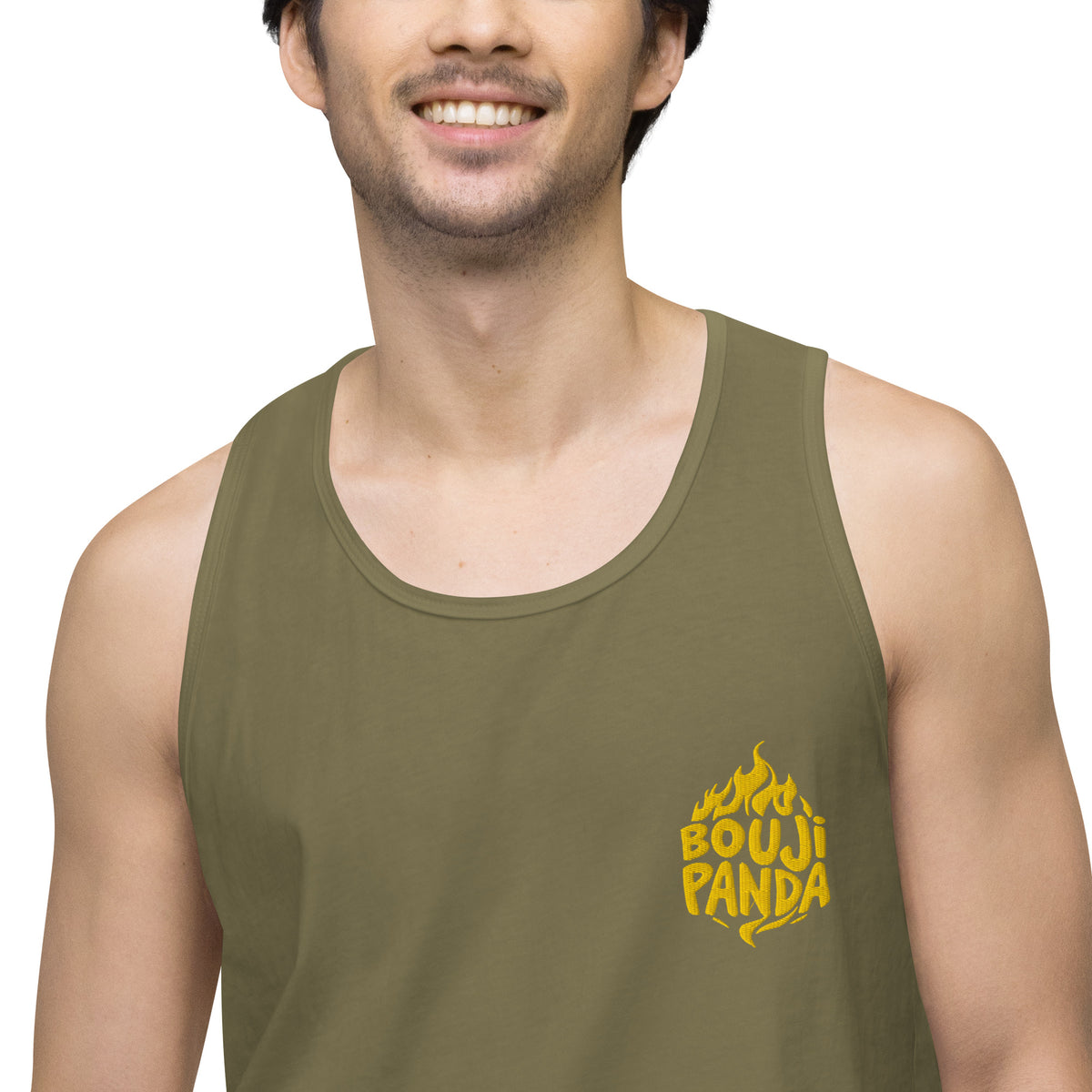 Men’s Cut Bouji Panda Fire Tank Top